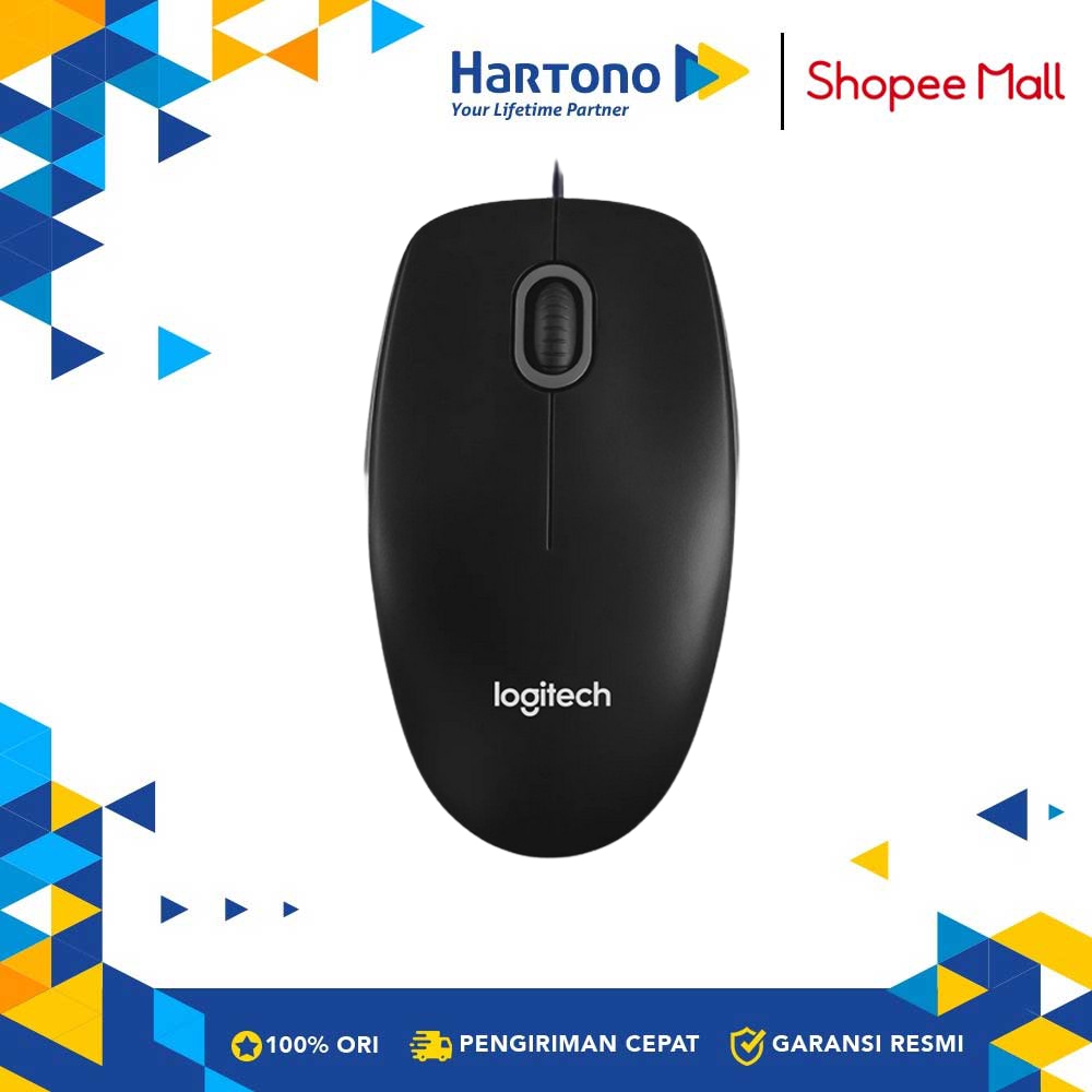 Jual Logitech Cable Mouse B100 910-006605 | Shopee Indonesia