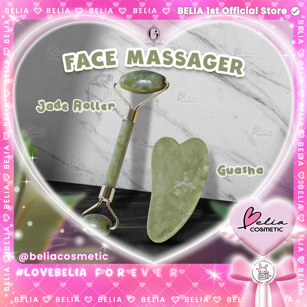 Jual BELIA MADAME GIE Face Massager | Jade Roller | Guasha | Pemijat ...