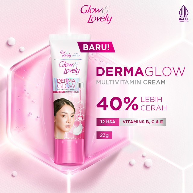 Jual Glow & Lovely DermaGlow Multivitamin Cream 23g (Wajah +40% Lebih ...