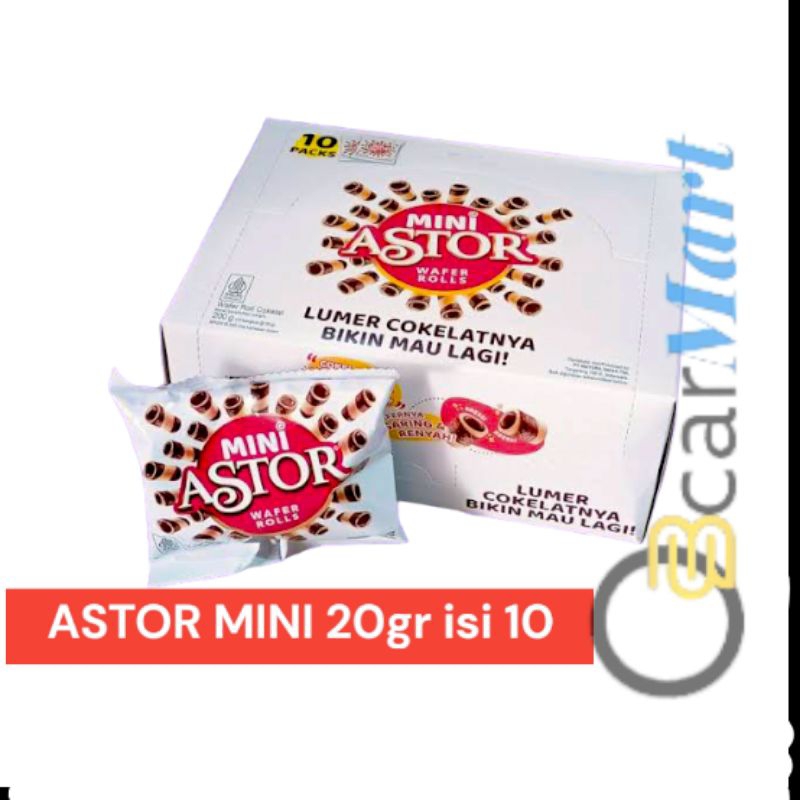 Jual ASTOR MINI Box 20gr 1 Dus isi 10 Wafer Coklat Stik | Shopee Indonesia