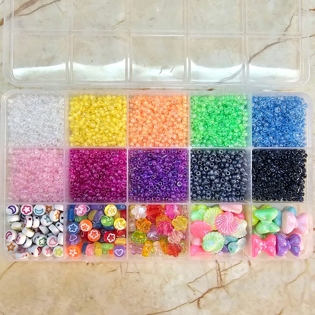 Jual Manik Manik Pasir 1 Box - Manik2 Mote Payet Pasir Paket DIY (BONUS ...