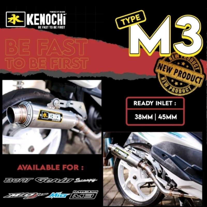 Jual KNALPOT KENOCHI RACING ORIGINAL TYPE M3 FOR MIO MIO-J MIO-M3 BEAT ...