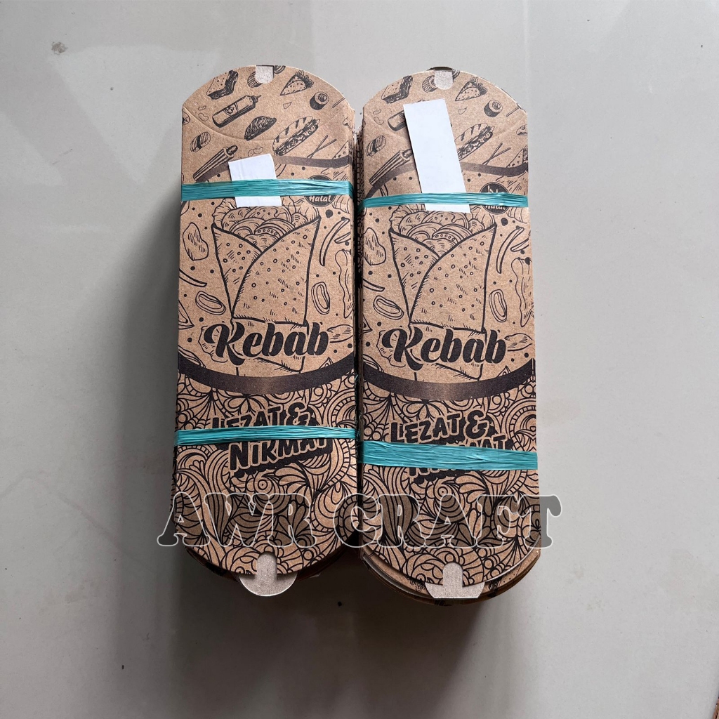 Jual Kemasana Kebab Mini Coklat Ukuran 21x8 cm //Wadah Kebab Mini ...