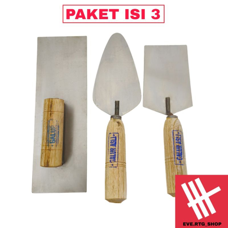 Jual Paket Isi 3 Alat Tukang Sendok Semen Galur Roskam Besi | Shopee ...