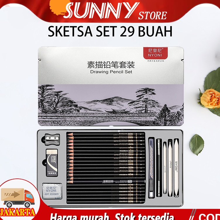 Jual Koleksi Alat Gambar Pensil Karbon Untuk Pemula Dengan 8b Dan 2bSet ...