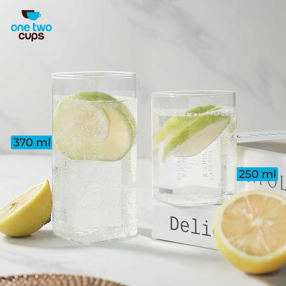 Jual One Two Cups Gelas Kaca Kotak Cocktail Borosilicate Glass - KT-006 | Shopee Indonesia