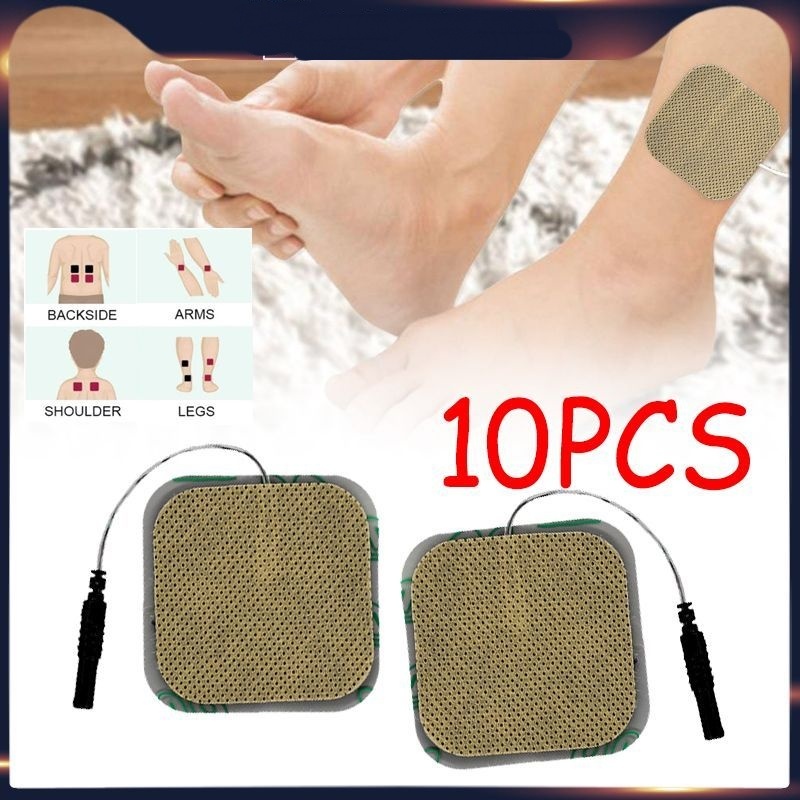 Jual 10PCS/SET Pad Tens Elektroda 5*5cm Bantalan Tempel Elektroda Putih ...