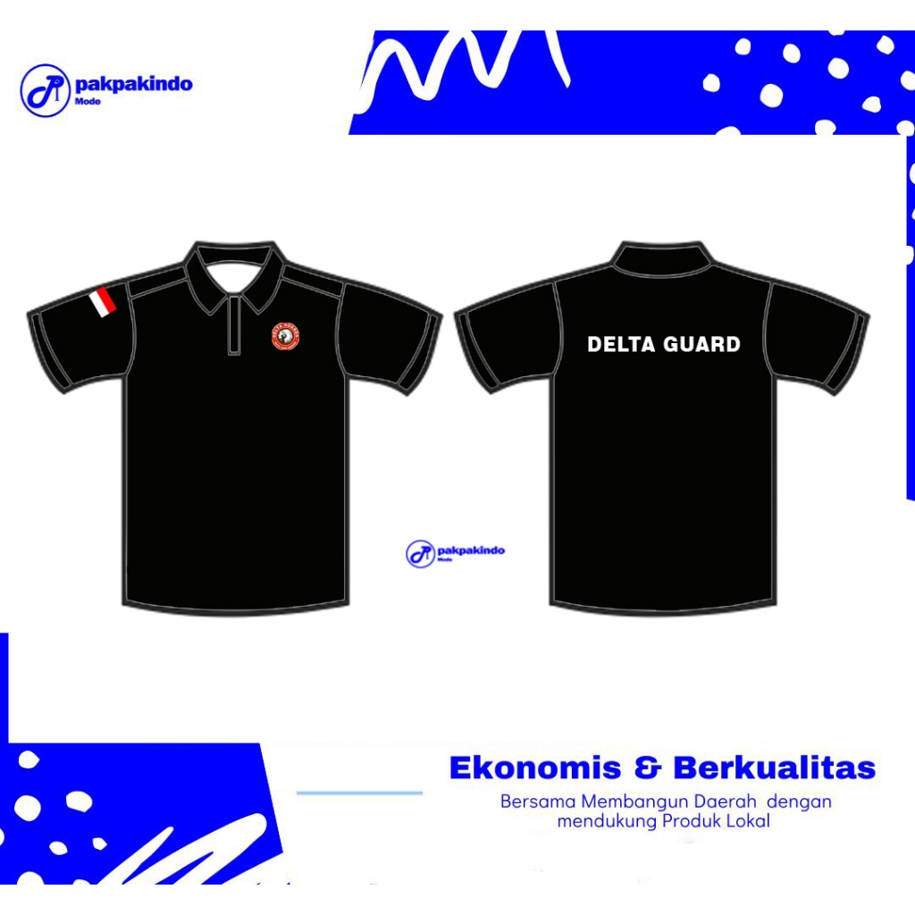 Jual BAJU SERAGAM KAOS KERAH DELTA GUARD SECURITY LENGAN PENDEK PRIA ...
