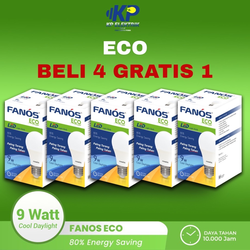 Jual Lampu LED Fanos Eco 9 Watt (PROMO HEMAT!!) | Shopee Indonesia