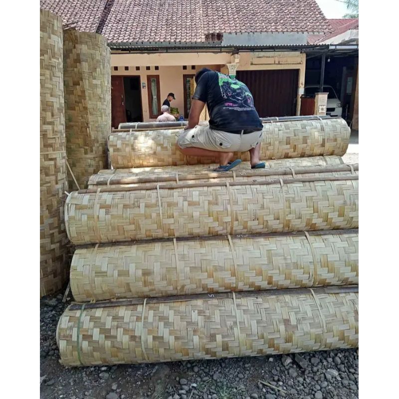 Jual tabag Gedeg anyaman bambu bilik gribik polos ukuran 2x3 3x3 ...