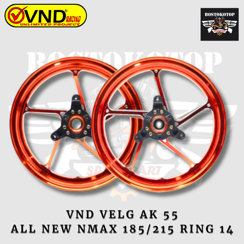 Jual VND Velg Racing Enkei Tipe AK 55 Ukuran 185 215 Ring 14 All New Nmax Set Depan Belakang ...