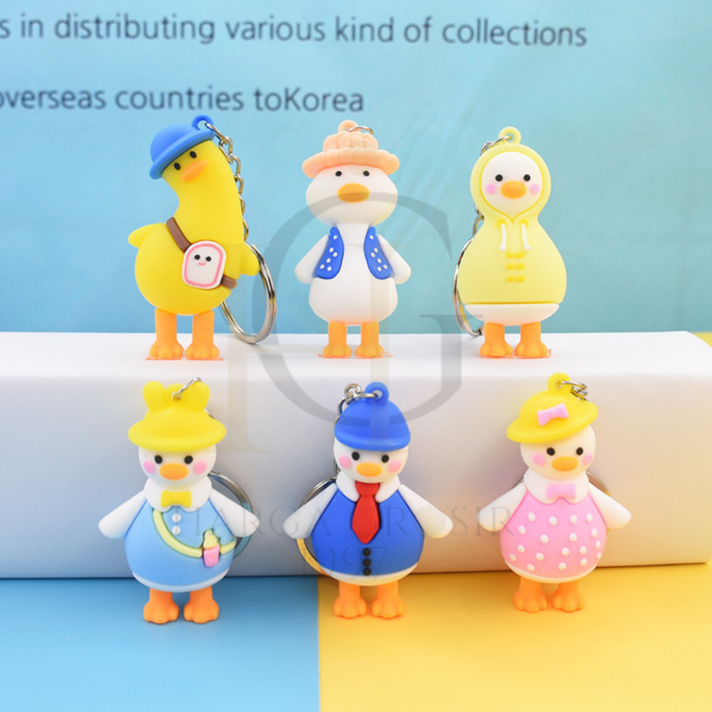 Jual Gantungan kunci bebek costume pilih varian banyak warna keyring ...