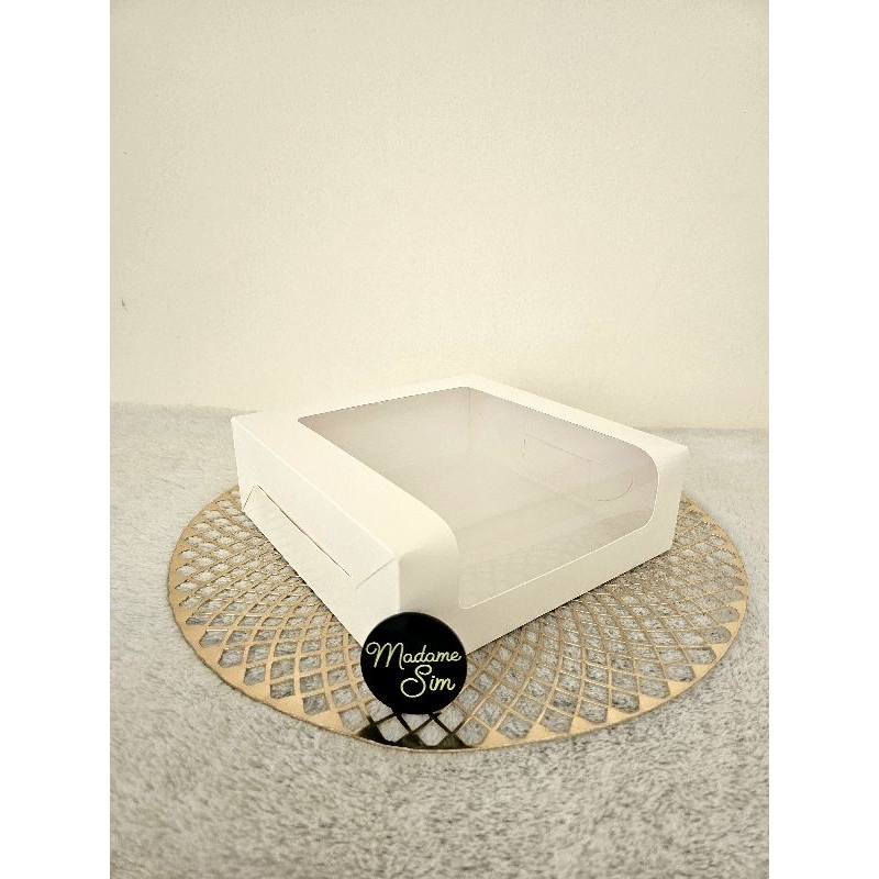 Jual BOX IVORY - KOTAK NASI - DUS KUE - KOTAK CAKE 22x22x7 - JENDELA ...