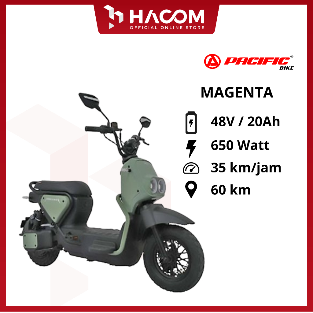 Jual Sepeda Listrik PACIFIC Magenta 20V | Shopee Indonesia