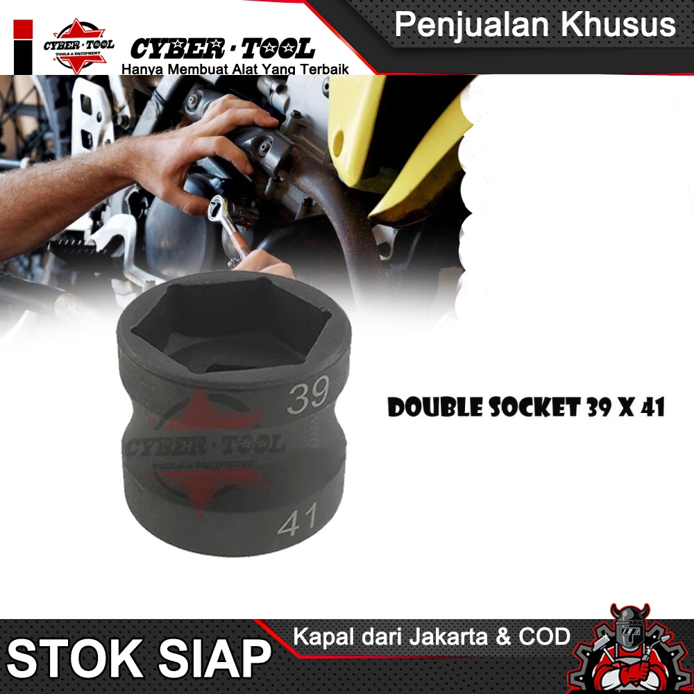 Jual Mata Kunci Sok Coupling 39×41mm CVT Double Head Socket sok kunci mur kopling Impact Socket ...