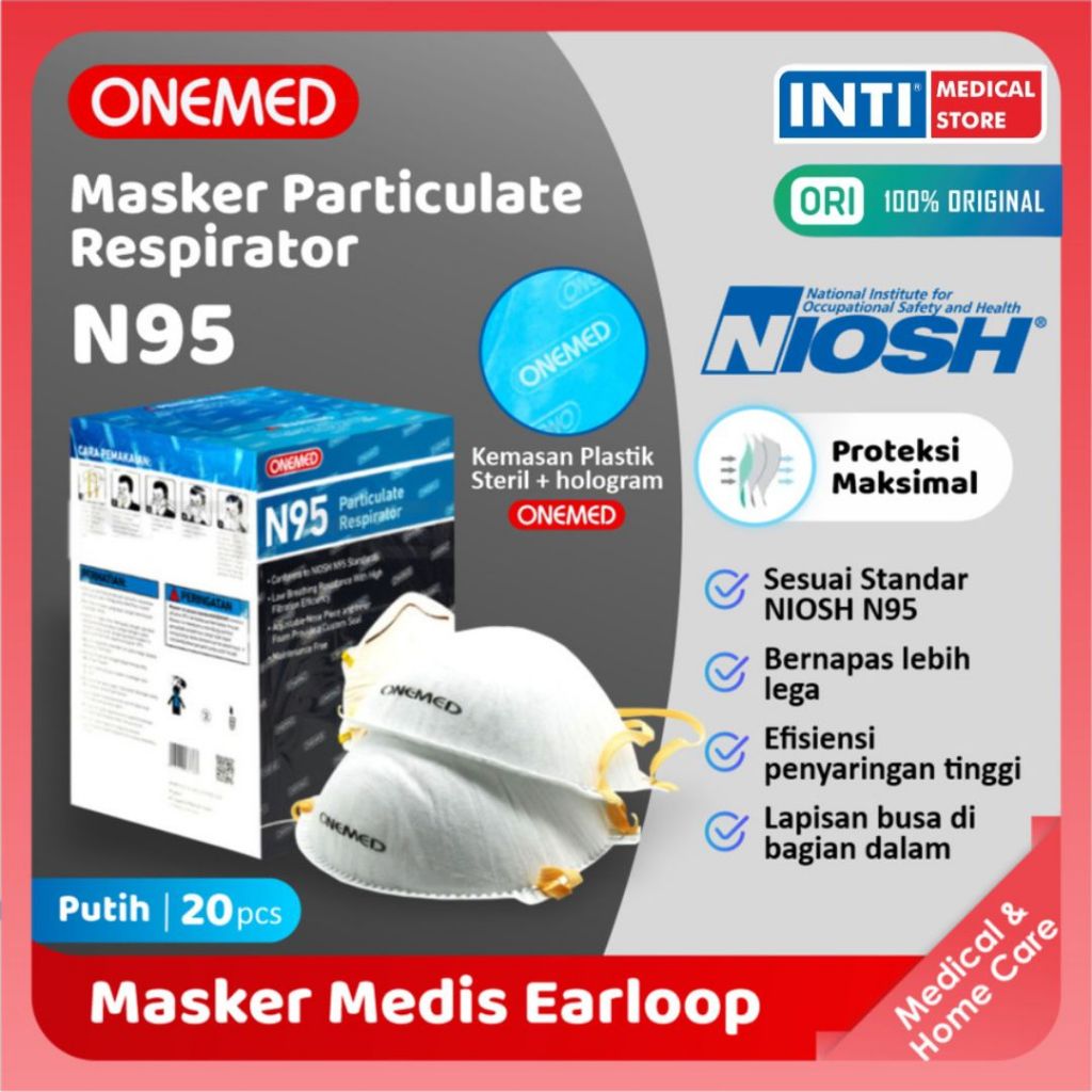 Jual ONEMED Masker Particulate Respirator N95 | Shopee Indonesia