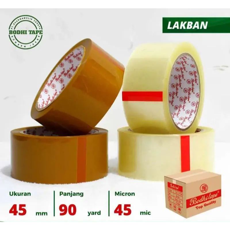 Jual Norden - LAKBAN 45 MM x 90 YARD - Isolasi 2 Inch Bening Coklat Cokelat Selotip Tape Packing ...