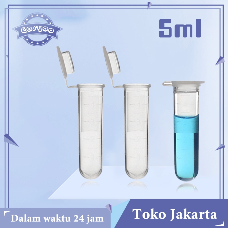 Jual 200pcs PCR Tube Centrifuge 5ml Microtube 5ml Centrifuge Tube ...