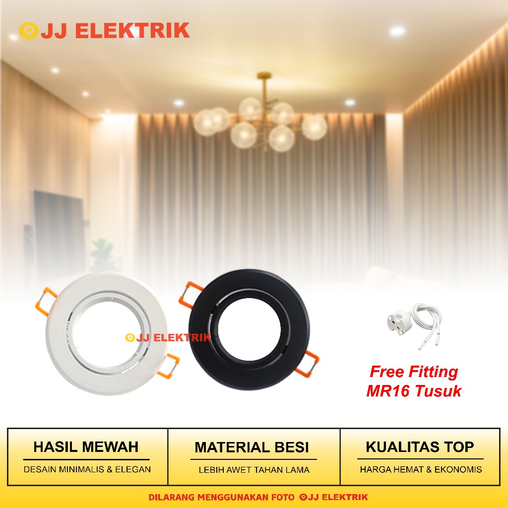 Jual Kap Lampu Sorot MR16 Downlight LED Spotlight Spot Minimalis Anti Plafon Rusak | Shopee ...