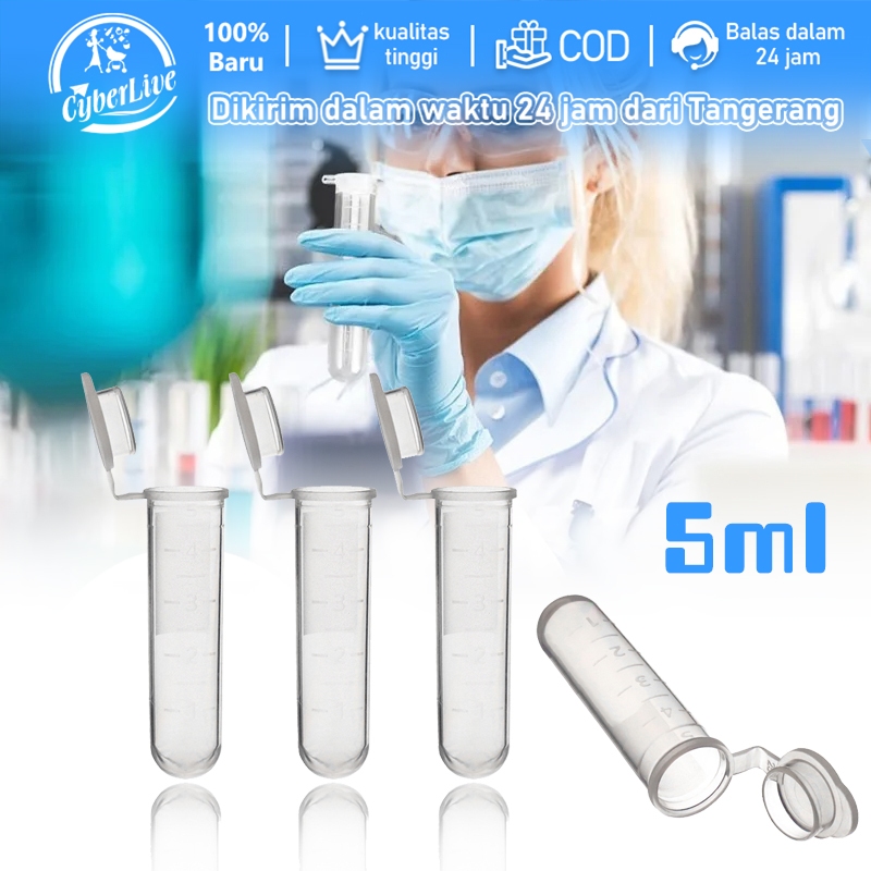 Jual 200pcs/Bag PCR Tube 5ml 5ml Tabung Sentrifus Tube Centrifuge ...