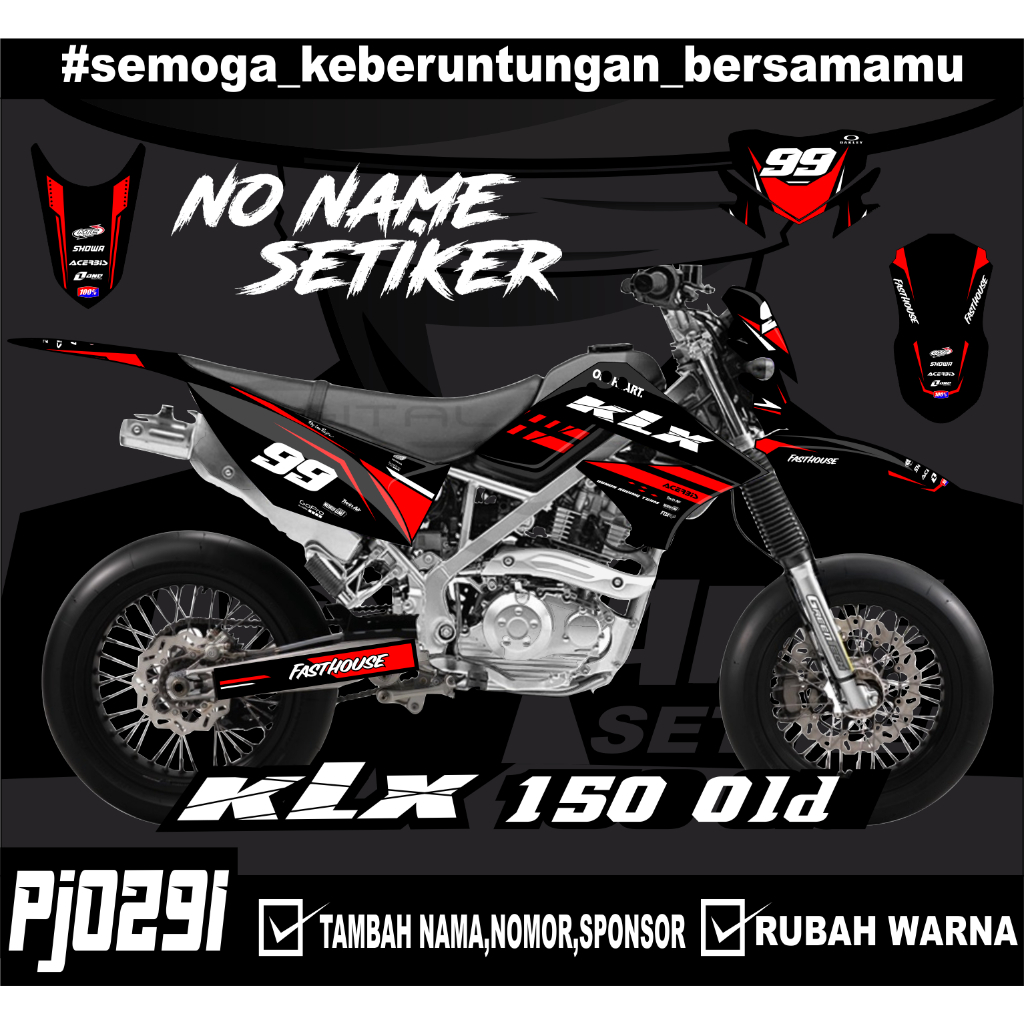 Jual Sticker setiker stiker decal KLX 150 OLD- (pj0291) minimalis ...