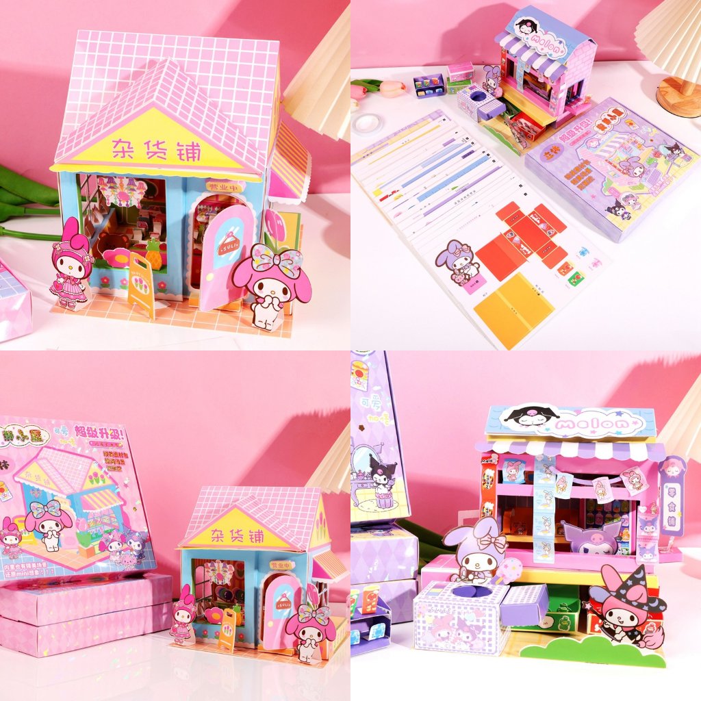 Jual Paper Craft Rumah Rumahan Kuromi Melody Toko Stan Makanan Masak ...