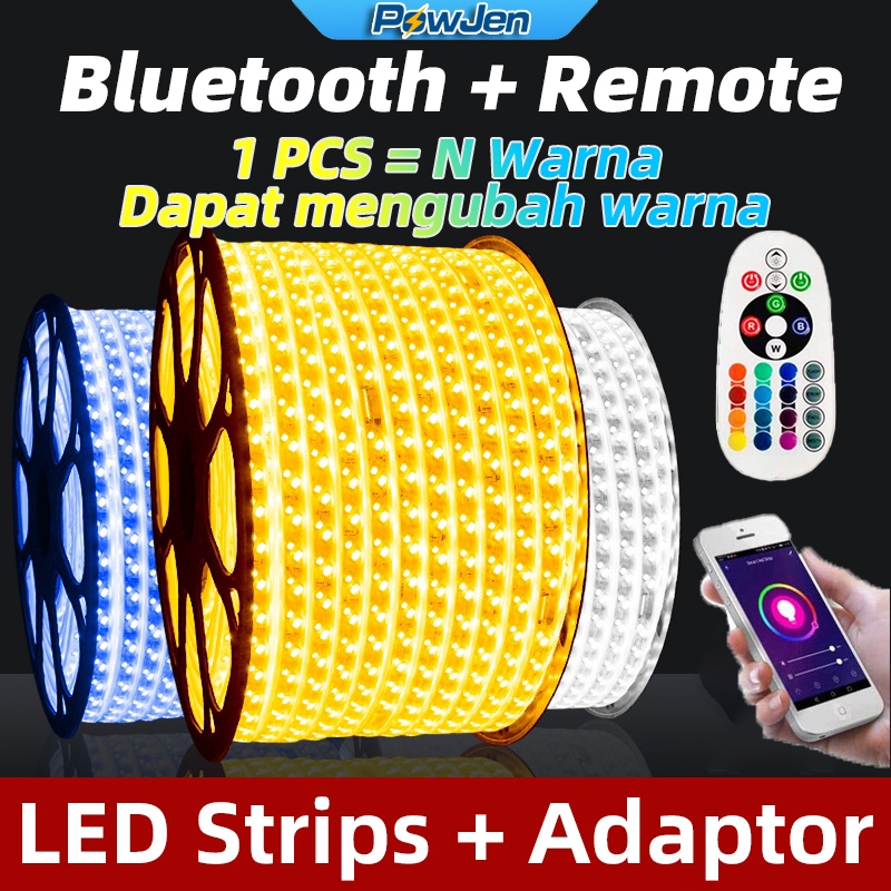 Jual Lampu Led Strip 5050 120Inch Tahan Air Bluetooth Remote Led Drop ...
