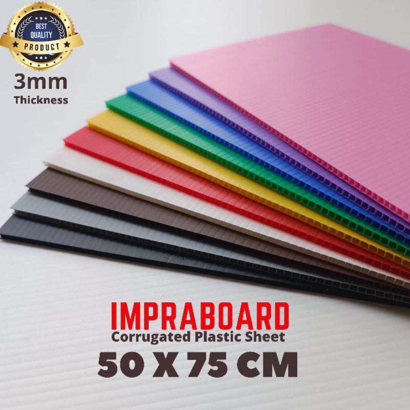 Jual Impraboard / Inpraboard / Infraboard 3mm 50 x 75 cm / 75x50 cm PP ...