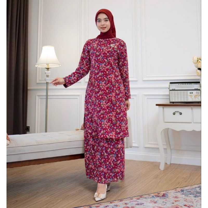 Jual Oneset Aleena Stelan Baju Kurung Melayu Malay Setelan Atasan ...