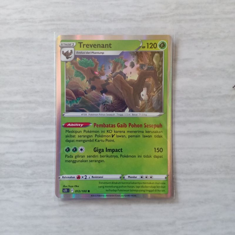 Jual Kartu Pokemon TCG Indonesia Original TREVENANT Holo Rare | Shopee ...