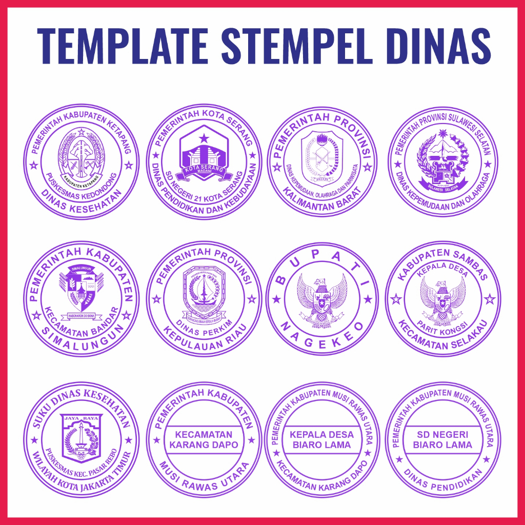 Jual stempel cap dinas ukuran 4cm sesuai aturan pemerintah | Shopee ...