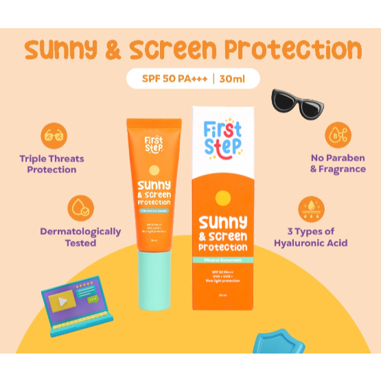 Jual FIRST STEP - Sunny & Screen Protection SPF 50 30ml - Physical ...