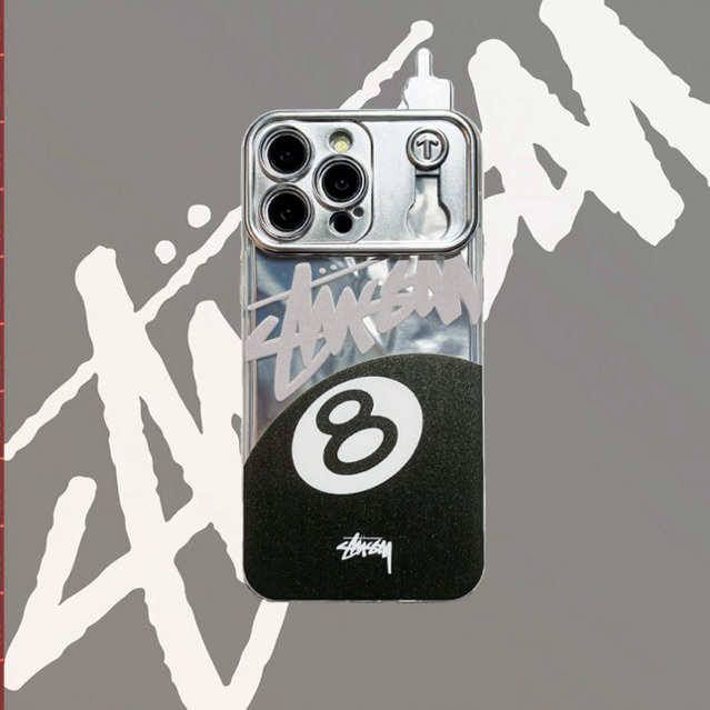 Jual Stussy ball black 8 grafitty label finger jari tengah iphone 11 12 ...