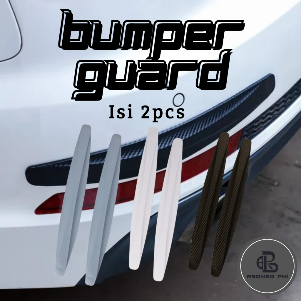 Jual BUMPER GUARD CARBON PELINDUNG BEMPER MOBIL 1 SET ISI 2PCS DEPAN ...