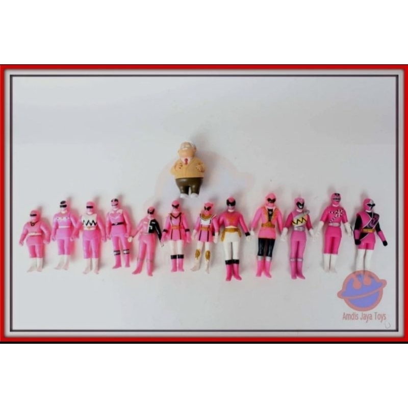 Jual Figure Bandai Mini Sofubi Sentai Pink Power Ranger Rare Vintage ...