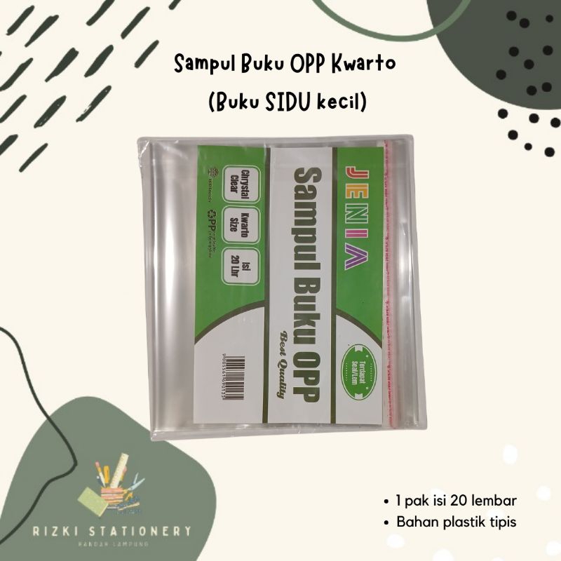 Jual Sampul Buku Plastik Opp Kwarto Isi 20 Lembar Shopee Indonesia
