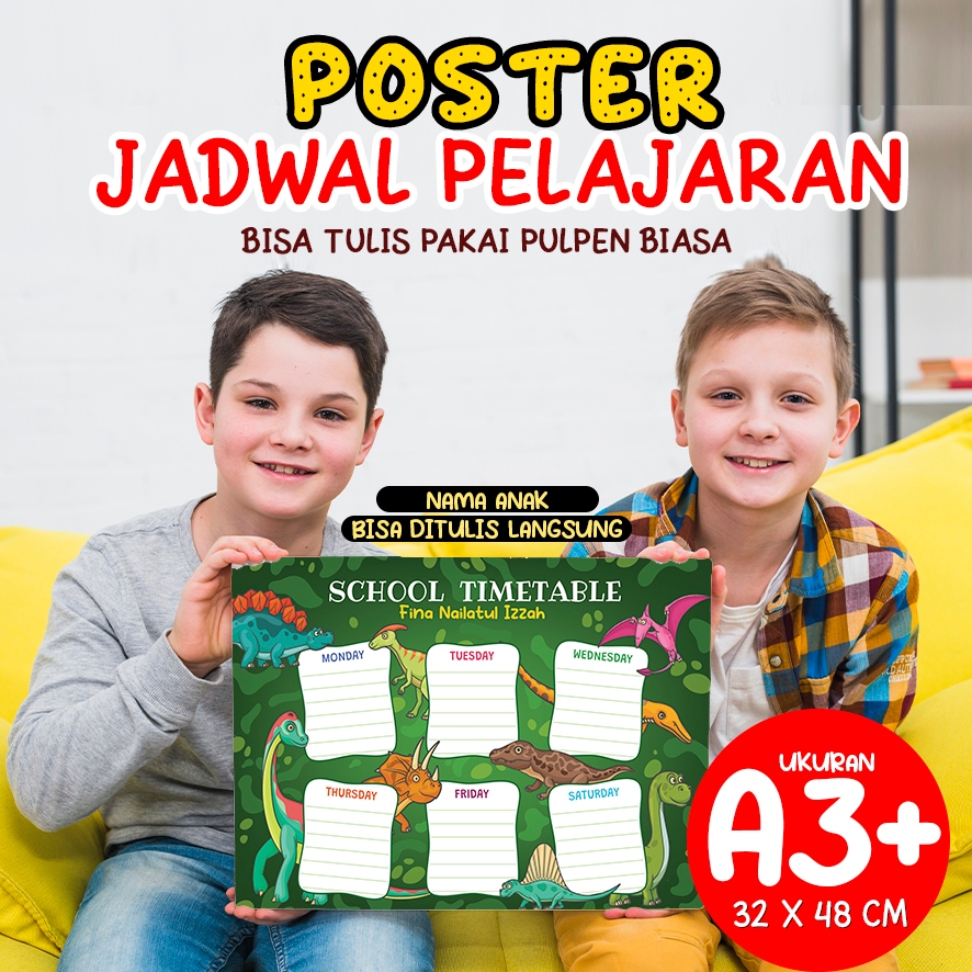 Jual Poster Jadwal Pelajaran A3 (48X32 CM) - Poster Sekolah - Poster ...