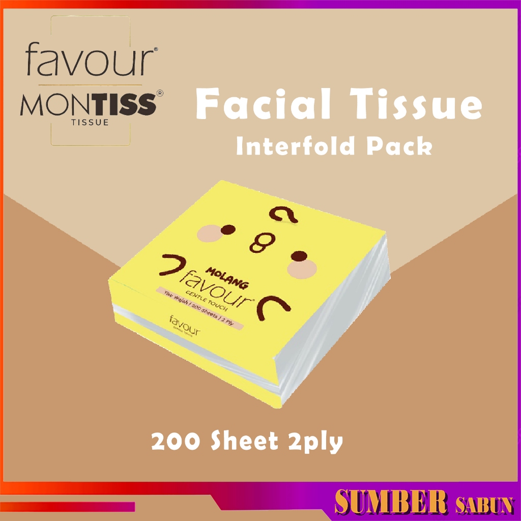 Jual Tissue Favour Molang Compact Interfold 200 Sheets 2ply - Tisu ...