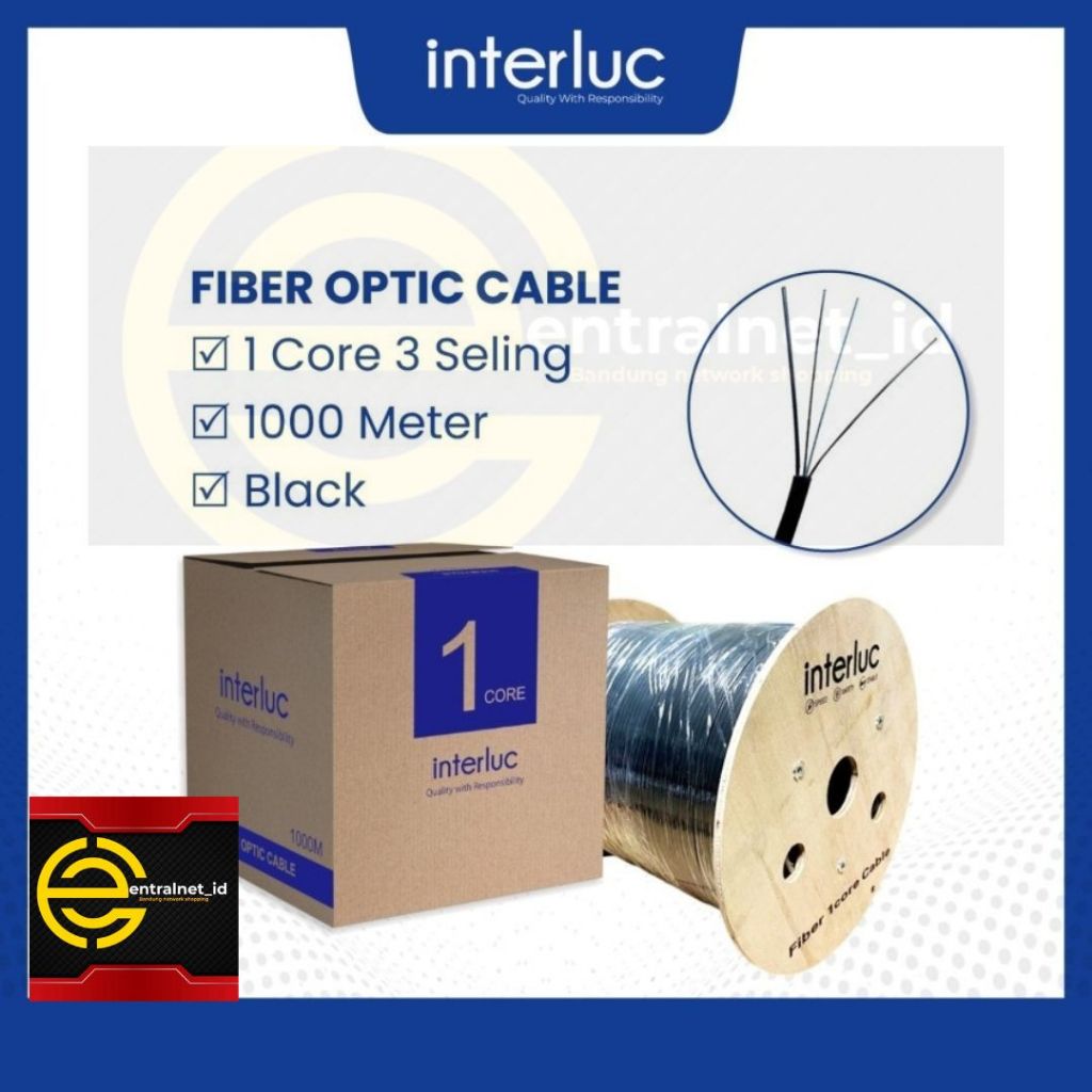 Jual Dropcore FO 1KM 1 core 3 Seling Fiber Optic 1000m drop core-CNTL ...