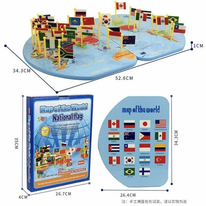 Jual Map of the world - mainan edukasi anak - knowledge of the worlds ...