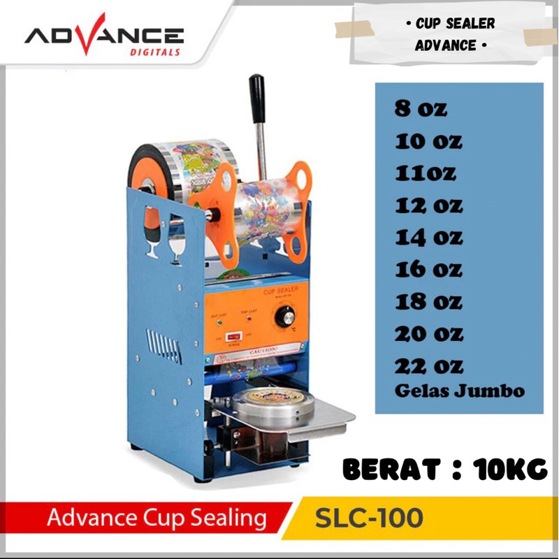 Jual Press Cup Gelas Jumbo Advance SLC 100 Sealing Machine Mesin Gelas ...
