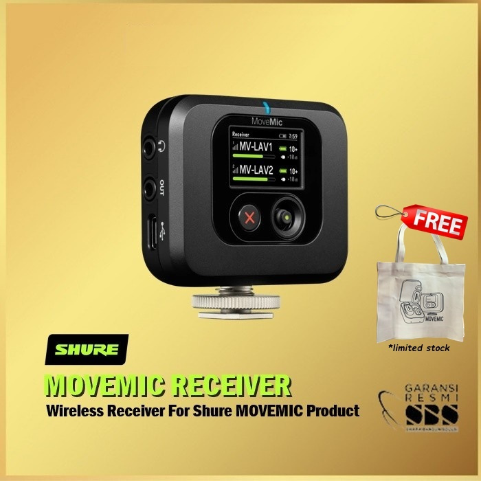 Jual Shure MV-R Movemic Receiver Wireless Adaptor Move Mic MVR MV-R-Z6 ...