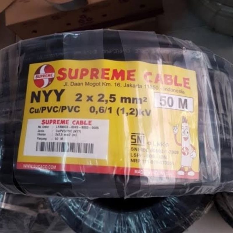 Jual Kabel listrik NYY 2x2,5 Supreme @50mtr | Shopee Indonesia
