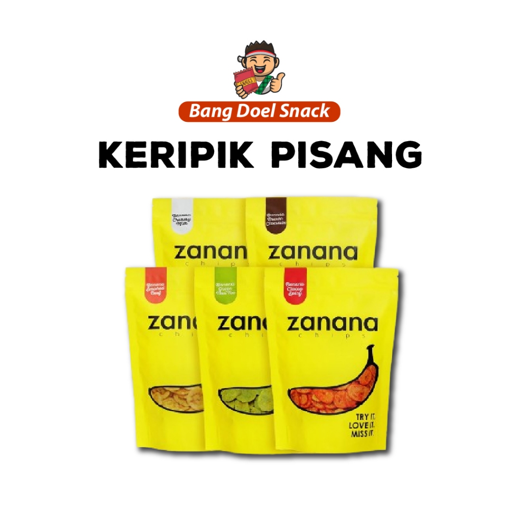 Jual Zanana - Keripik Pisang / Banana Chips Premium Khas Bandung 80g ...