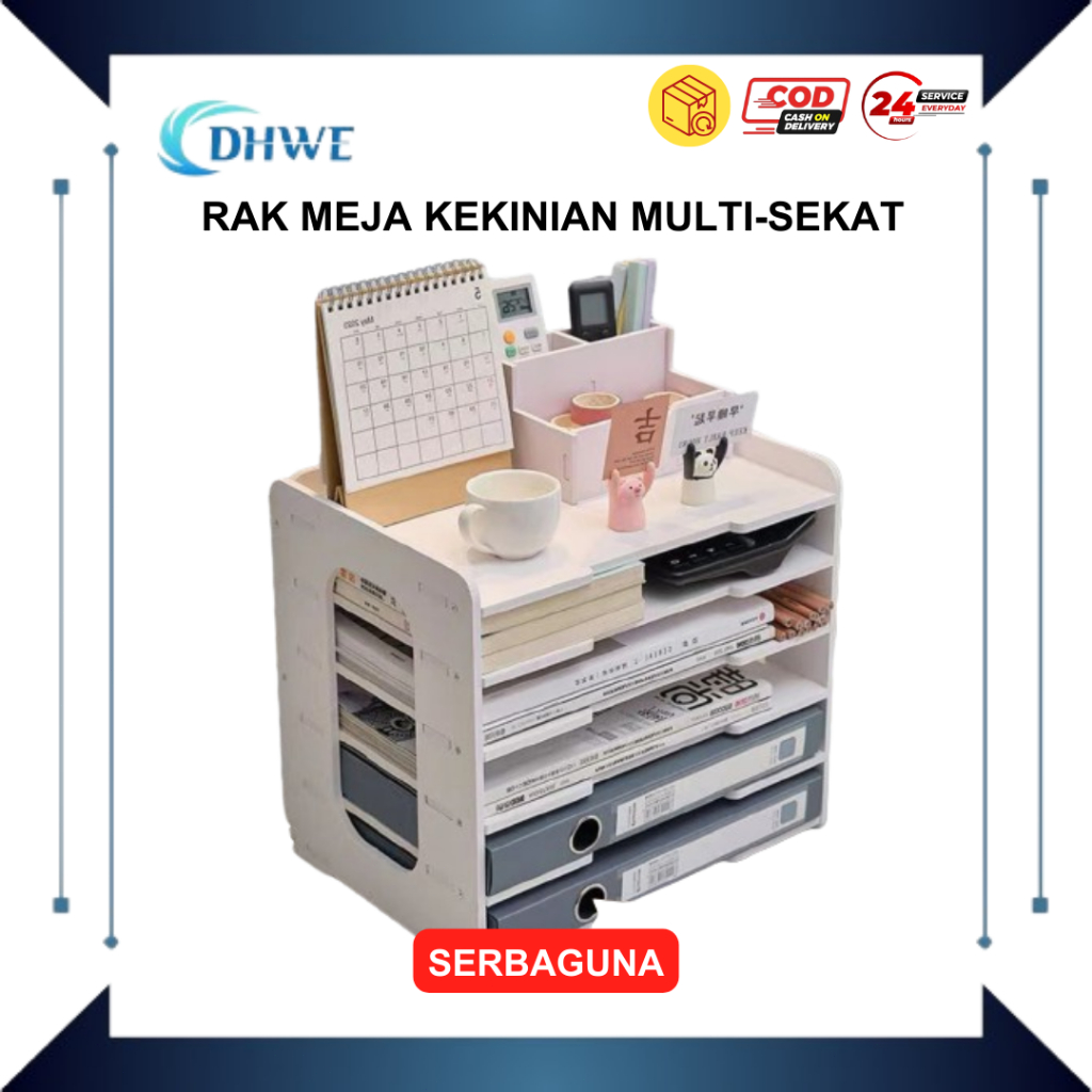 Jual DHWE - Rak Susun Penyimpanan File Kantor Rak Buku Serbaguna Tempat ...