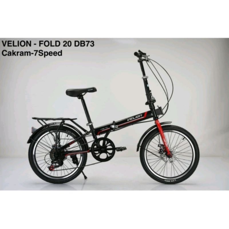 Jual SEPEDA LIPAT 20 INCH VELION REM DISK BRAKE CAKRAM DB73 DB 73 7 ...