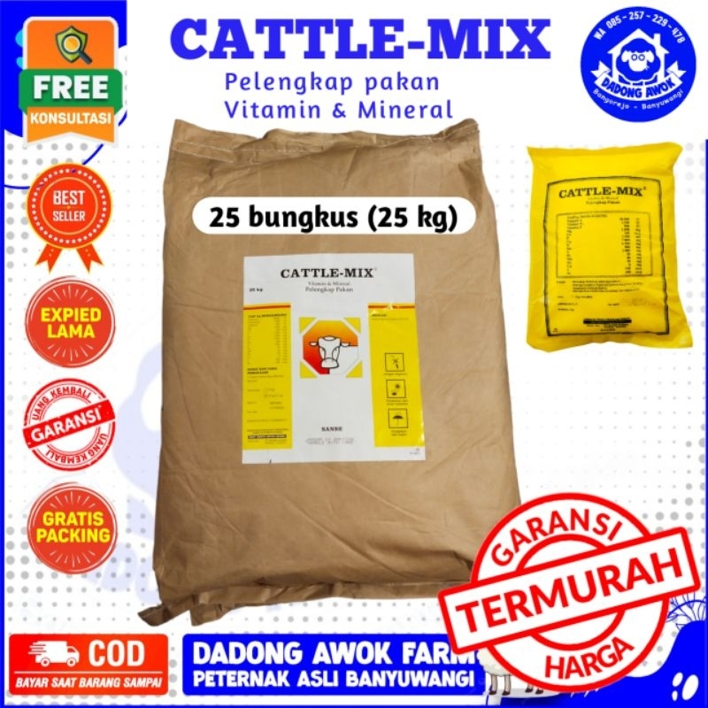 Jual Cattlemix 25kg - Cattle mix sapi - Premix sapi - MINERAL sapi ...