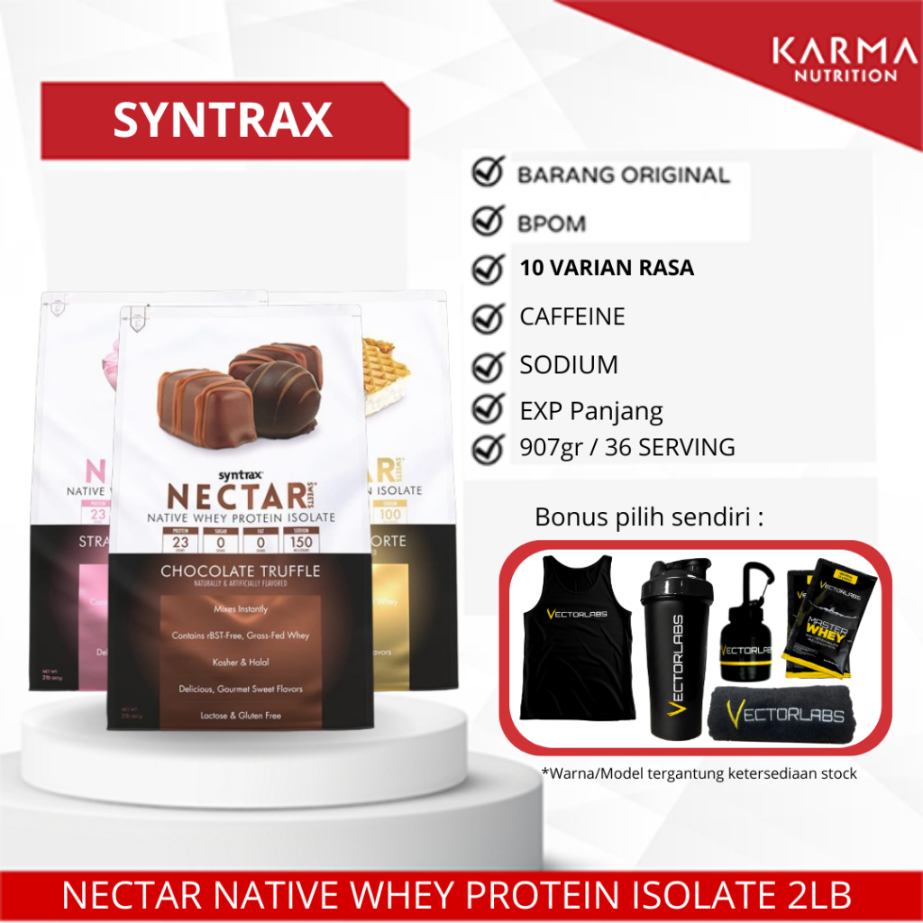 Jual SYNTRAX NECTAR PROTEIN ISOLATE 2 LBS / 32 SERVING | Shopee Indonesia