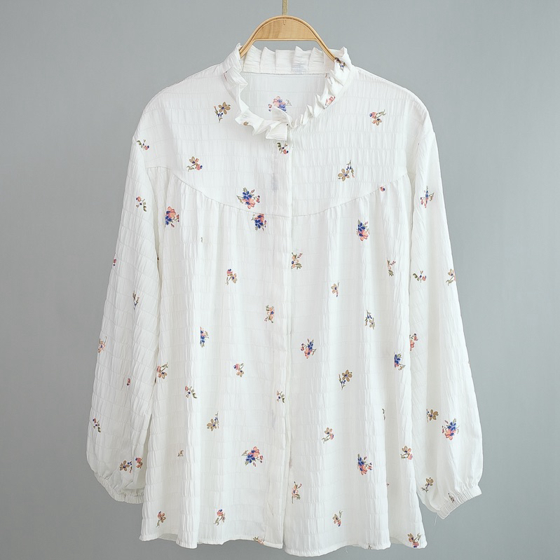 Jual Kemeja wanita korean style / kemeja wanita motif bunga / Pakaian wanita muslim / Pakaian ...