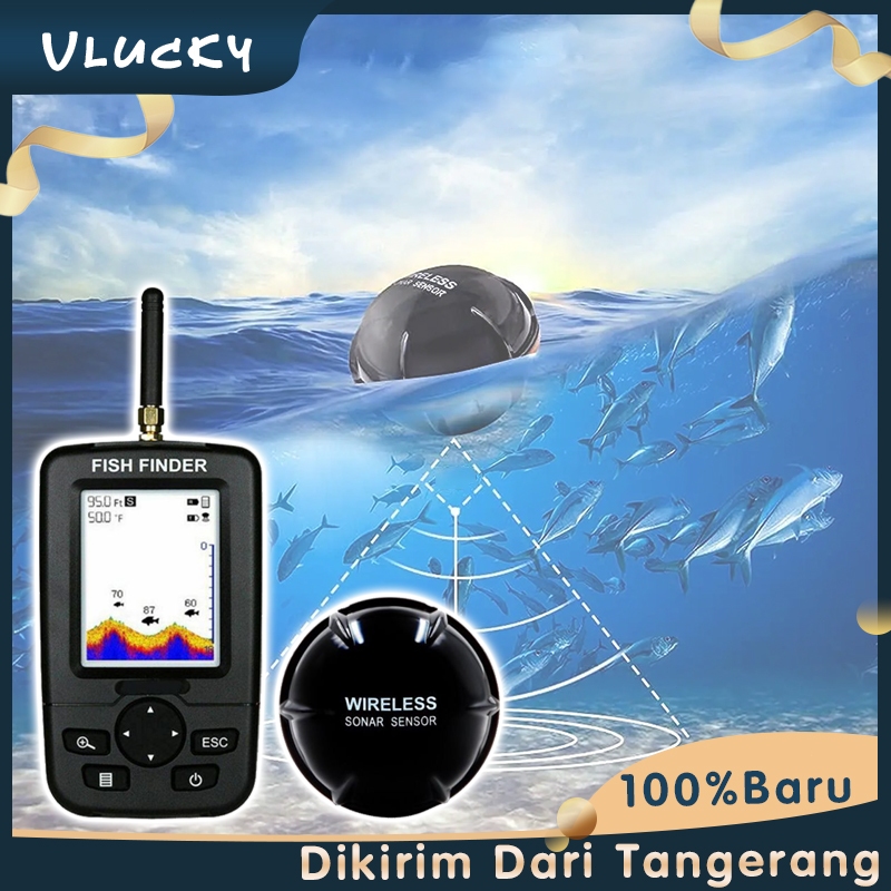 Jual Wireless Fish Finder Alat Pencari Ikan Sonar Sensor Portable Fish ...